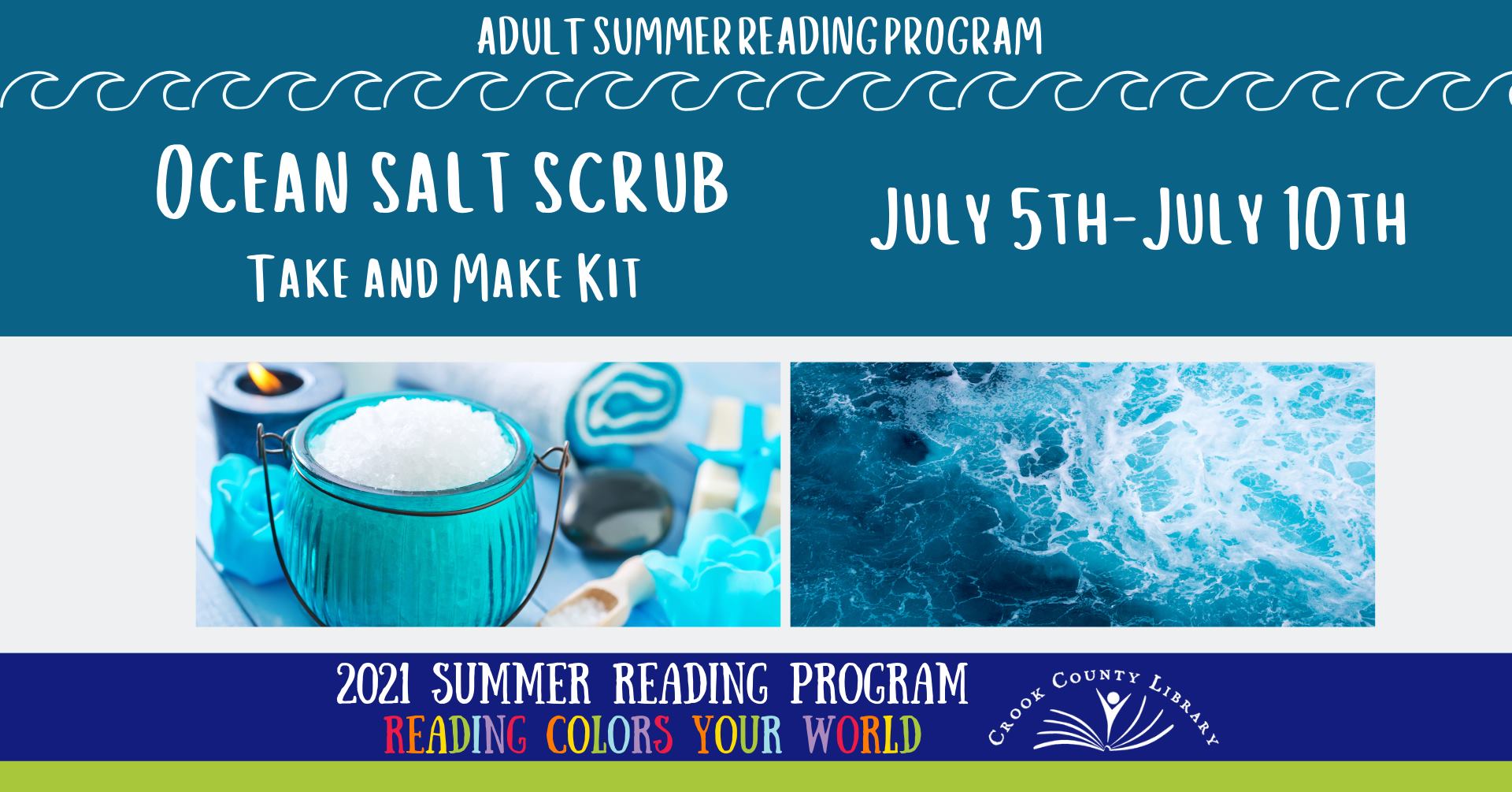 2021 Adult Summer Reading Program: Ocean Salt Scrub Take and Make Kit ...