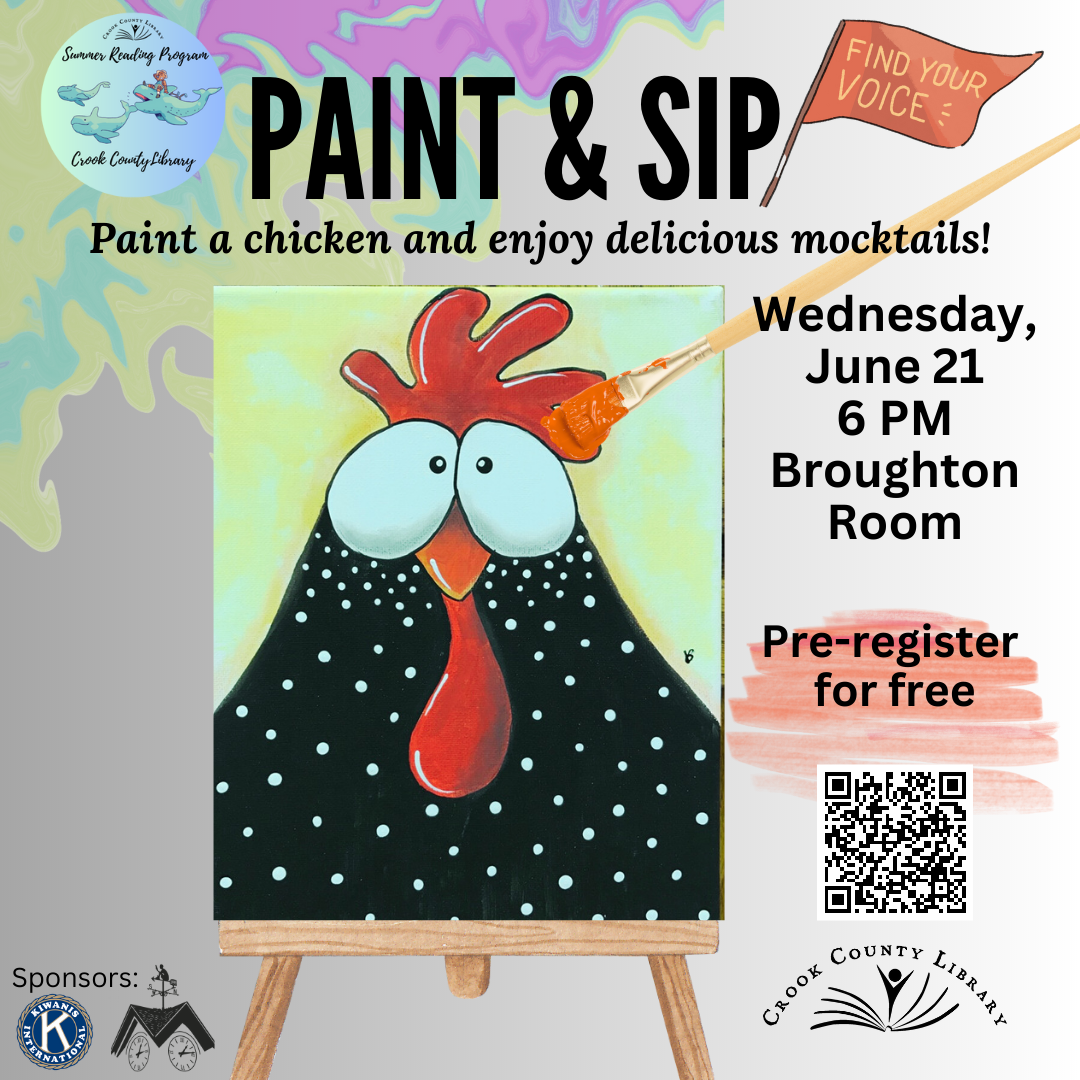 Adult Program: Paint and Sip | Crook County Oregon