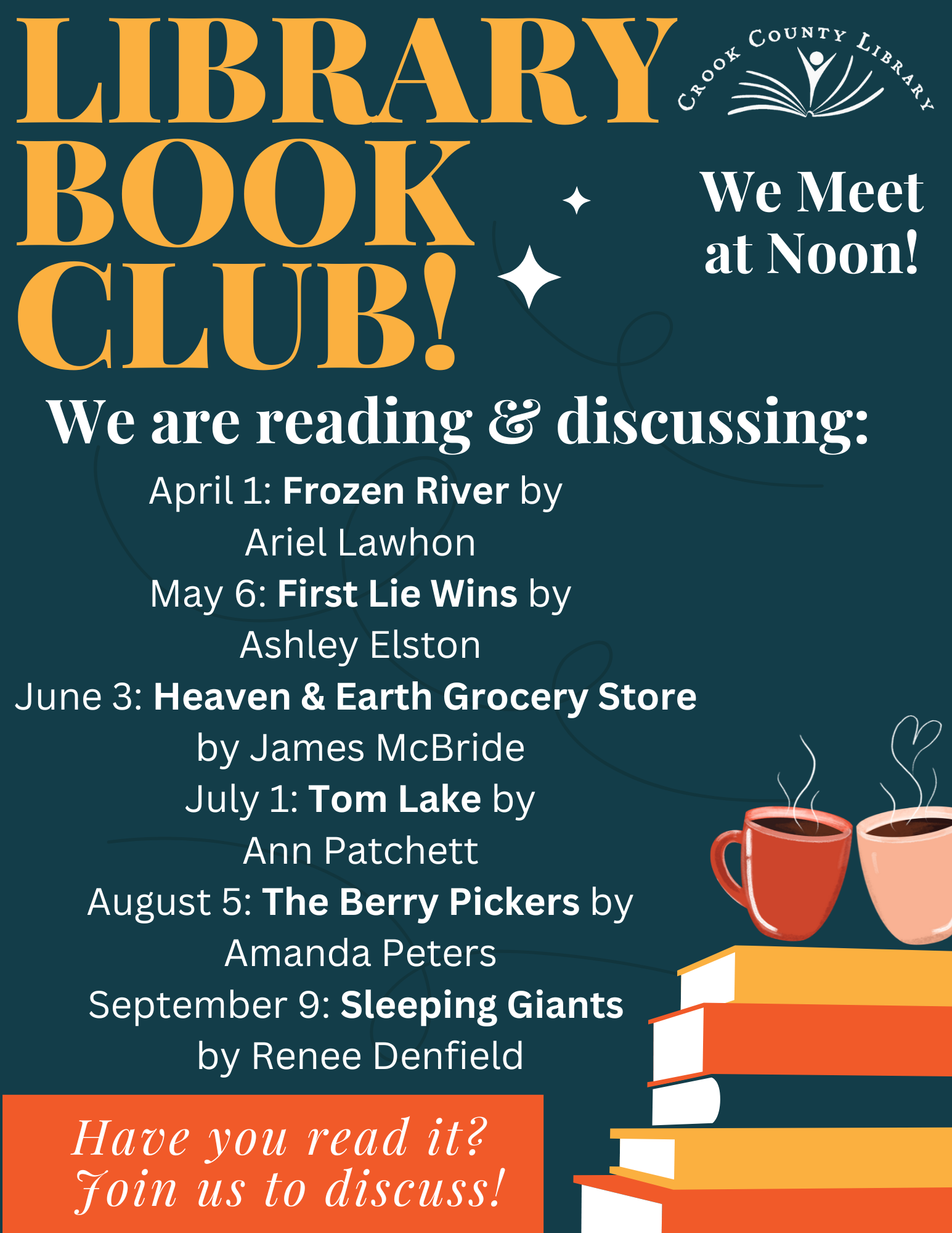 Adult Program: Lunchtime Library Book Club | Crook County Oregon