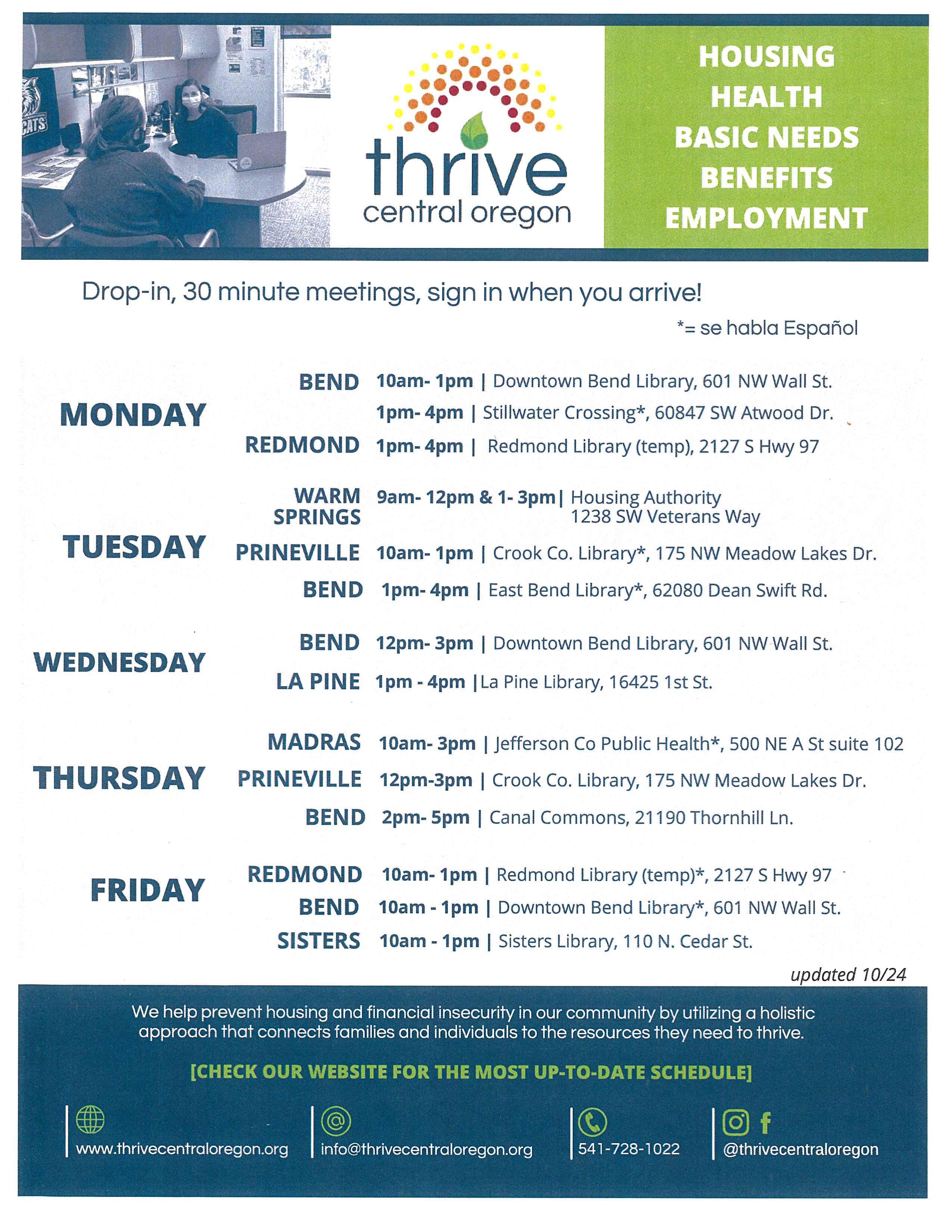 Thrive Central Oregon - Connect with a Social Worker | Crook County Oregon