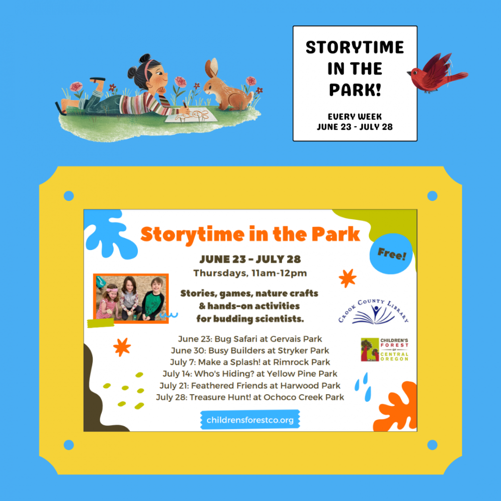 Storytime in the Park with Children's Forest: Gervais Park | Crook ...