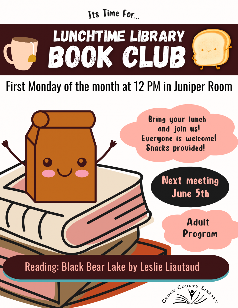 Adult: Lunchtime Library Book Club | Crook County Oregon